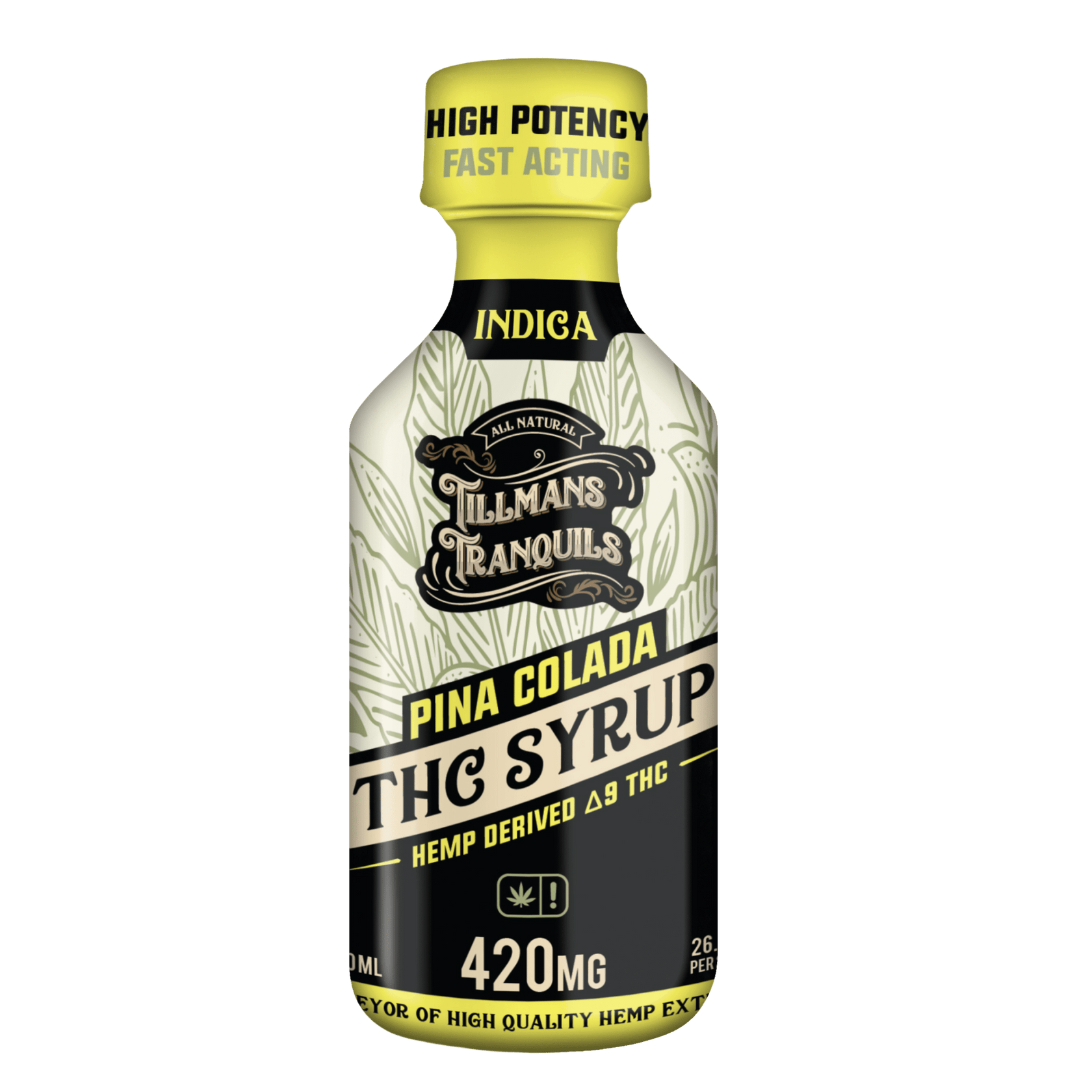 Piña Colada THC Syrup 420mg - Delta 9 Drink Mix | Tillmans Tranquils